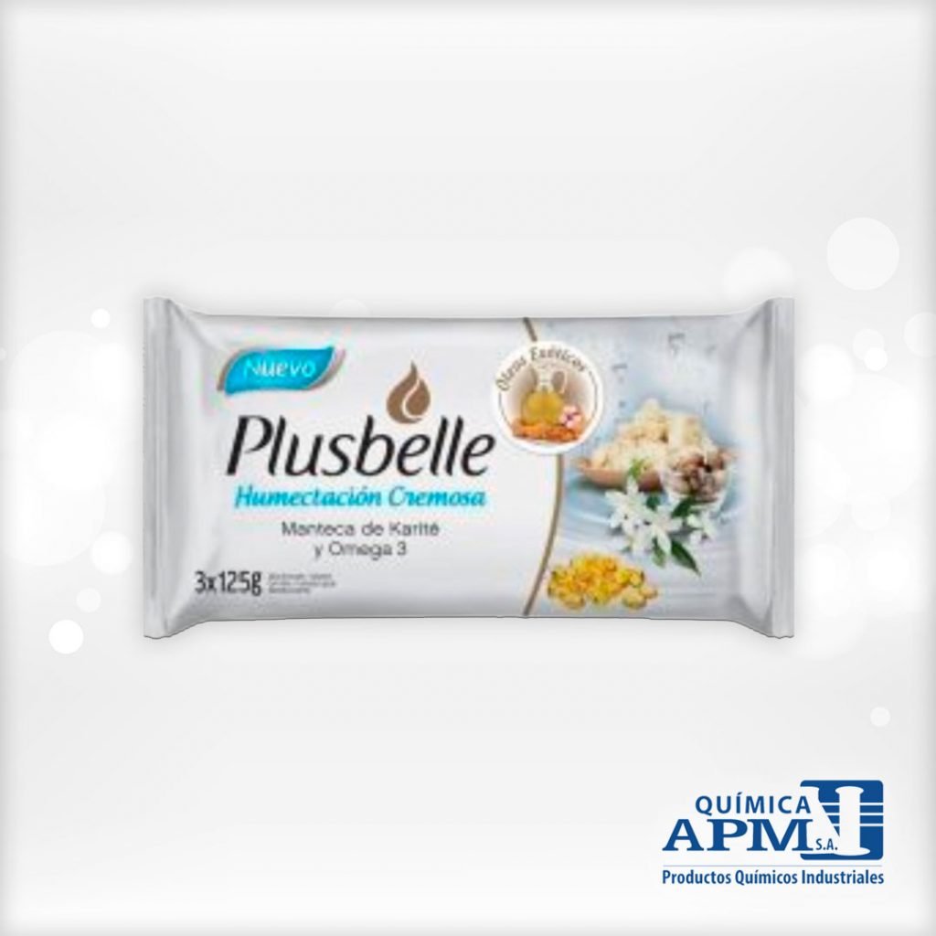 PLUSBELLE JABON TOCADOR HUMECTACIÓN CREMOSA 3 X 125 G - Química APM