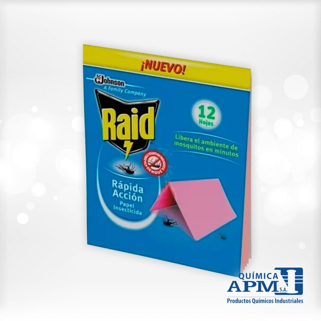 RAID PAPEL INSECTICIDA X 12 HOJAS - Química APM