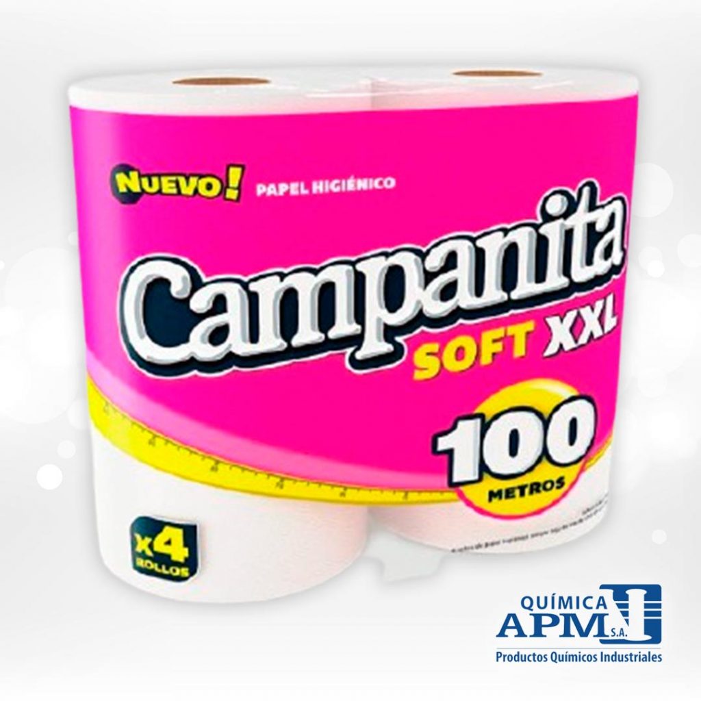 Campanita Soft Xxl Papel Higienico X4 U 100mts Química Apm